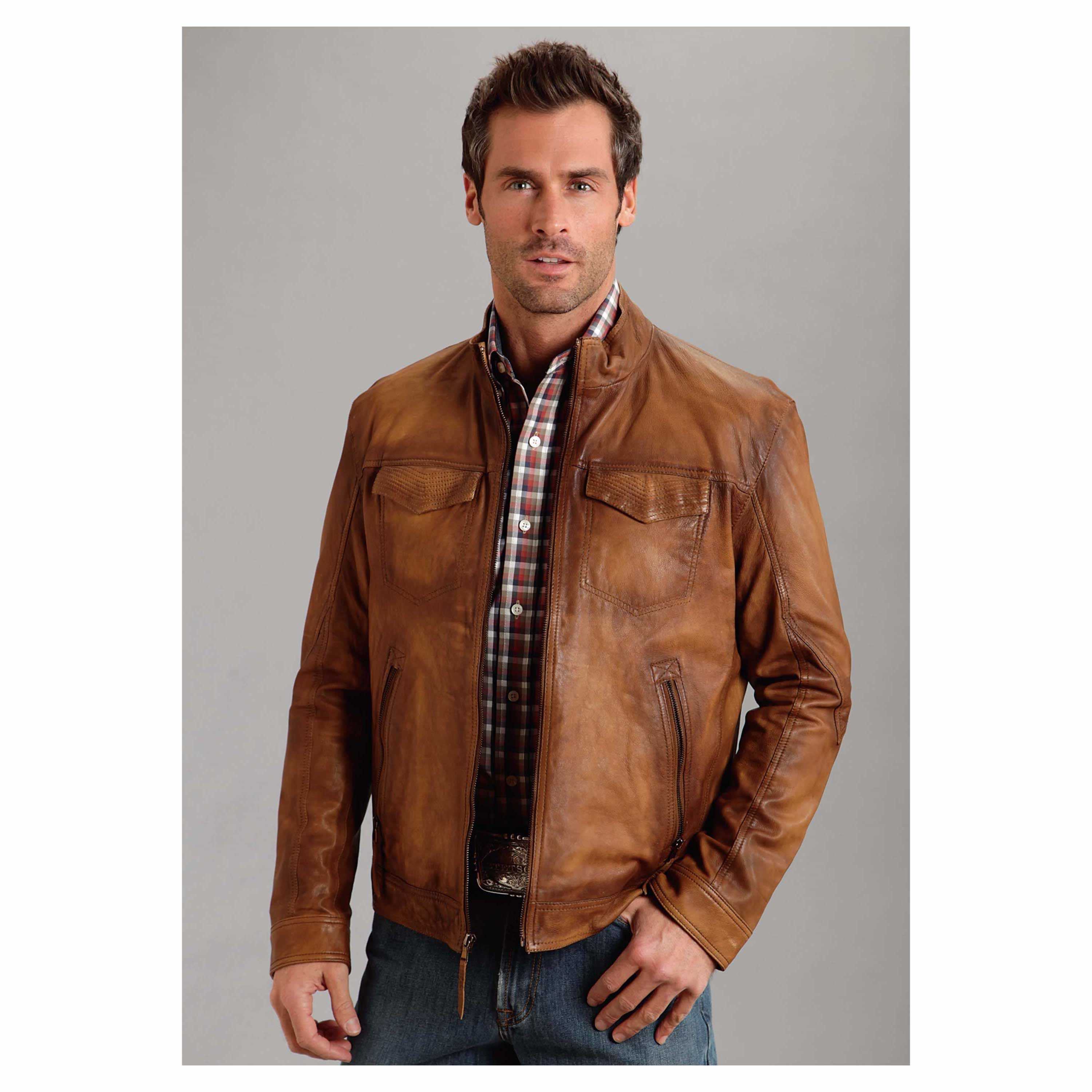 Pungo Ridge - Stetson Men's Distressed Leather Jacket - Carmel, Men's ... Pungo Ridge - Stetson Men's Distressed Leather Jacket - Carmel, Men's ...